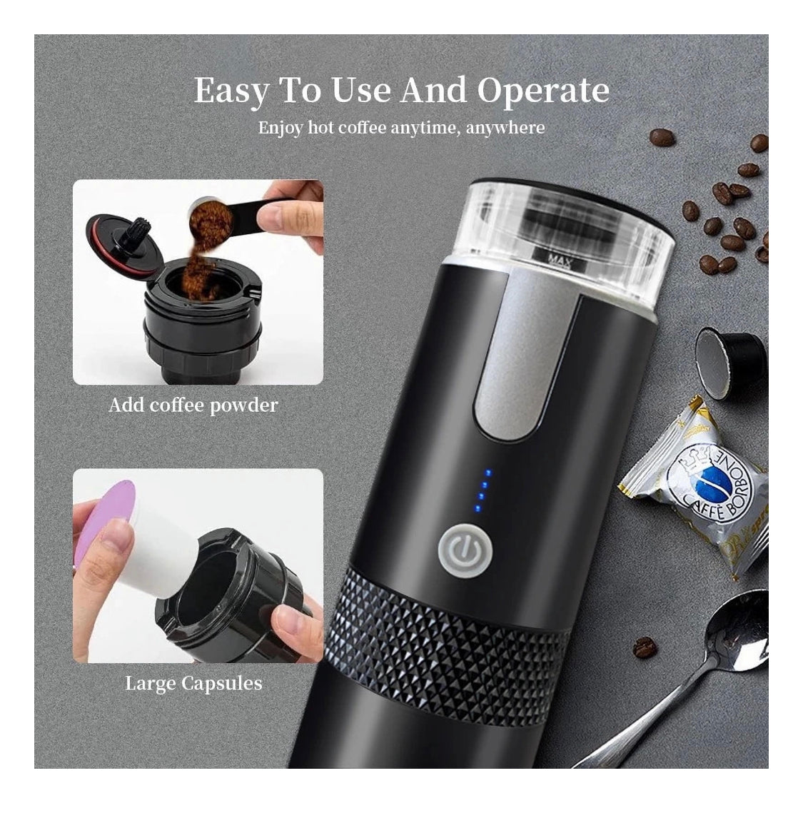 Portable Single Serve Coffee Maker Mini Espresso Machine Reusable Coff ...