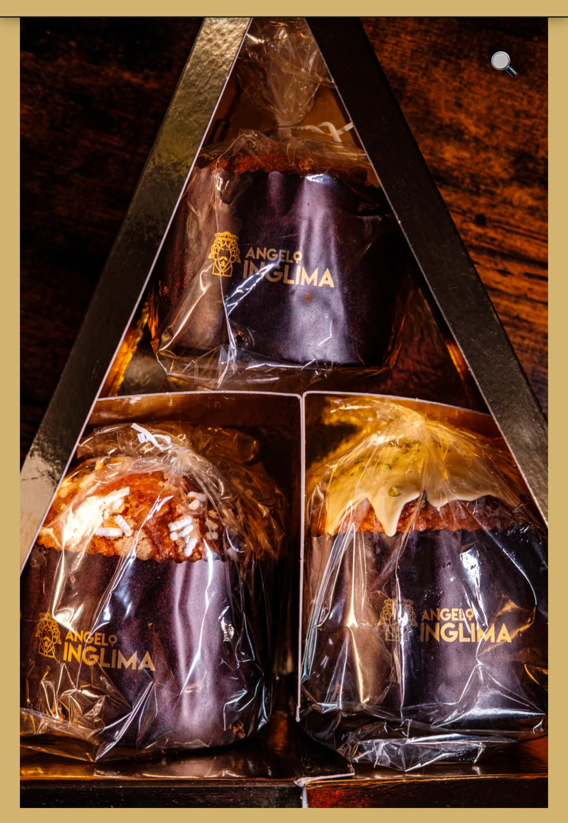 Angelo Inglima Tris Panettone Cakes (Traditional + Pistachio + Chocola ...